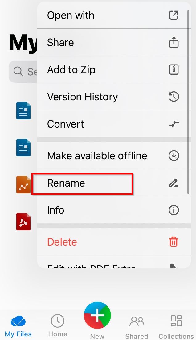 Rename A File Or A Folder In Mobidrive Mobisystems